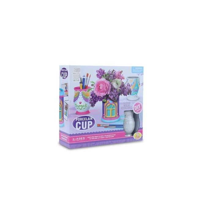Ceramic Vase And Pen Holder Set 9 PCS - al3aby